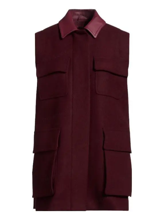 Max Mara Solidcolor Sleeveless Waistcoat - Brown