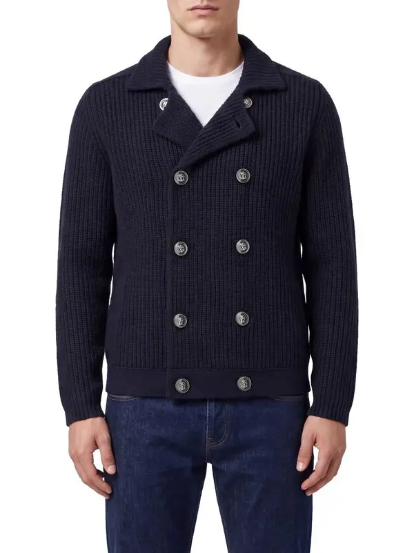 Brunello Cucinelli Double-breasted Pure Cashmere Cardigan - Blue