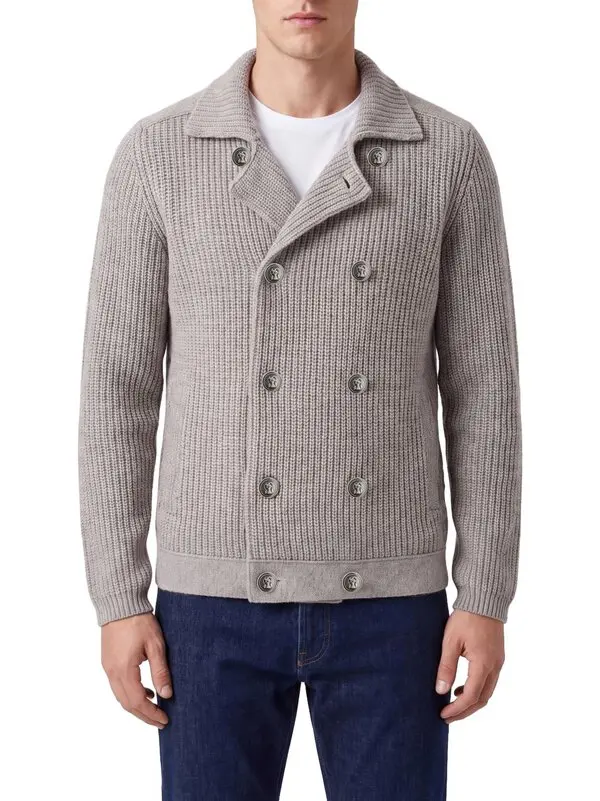 Brunello Cucinelli Double-breasted Pure Cashmere Cardigan - Grey