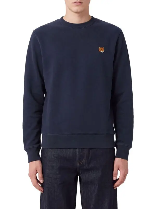 Maison Kitsuné Cotton Crewneck Sweatshirt - Navy