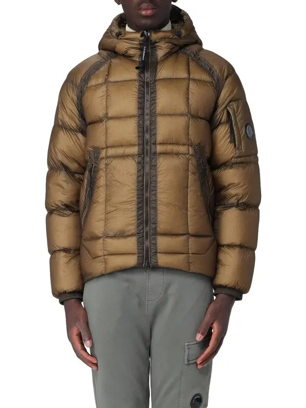 C.P. COMPANY Recycled Ripstop Nylon Hooded Short Down Jacket - Brown