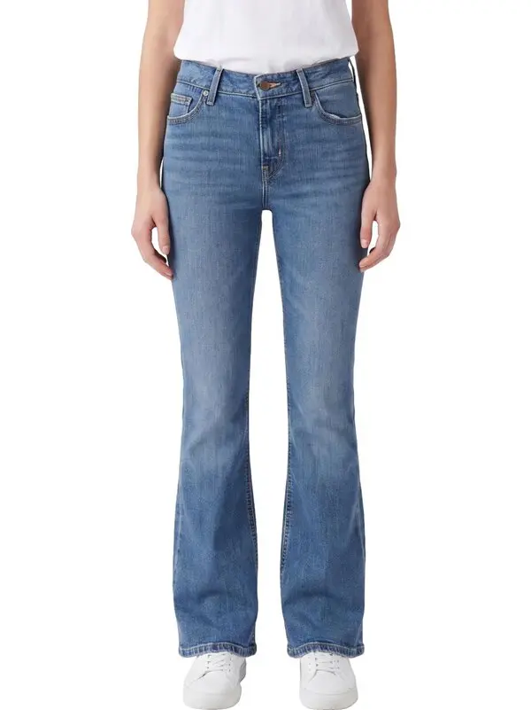 LEVI'S Mid-rise Flared Jeans In Stretch Cotton - Denim