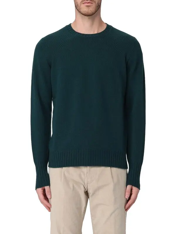 DRUMOHR Long-sleeved Crewneck Jumper In Pure And Warm 100% Lambswool - Green