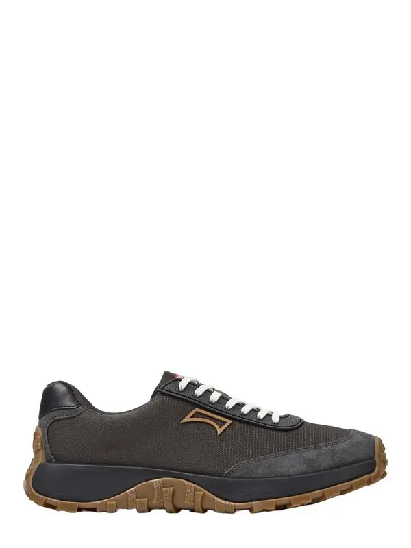 Camper Drift Trail Leather And Nubuck Sneakers With Vibram Sole - Grey