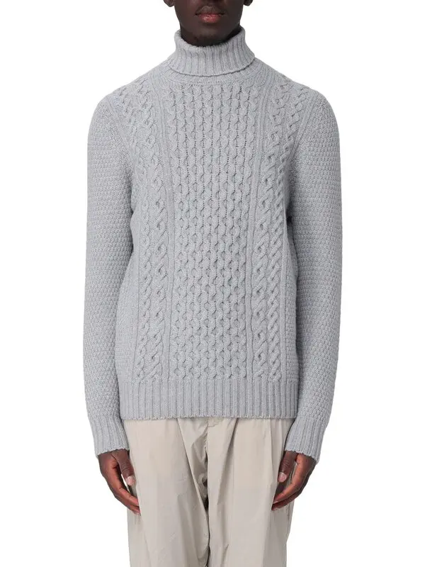 DRUMOHR Long-sleeved Turtleneck Crafted From Pure 100% Lambswool - Grey