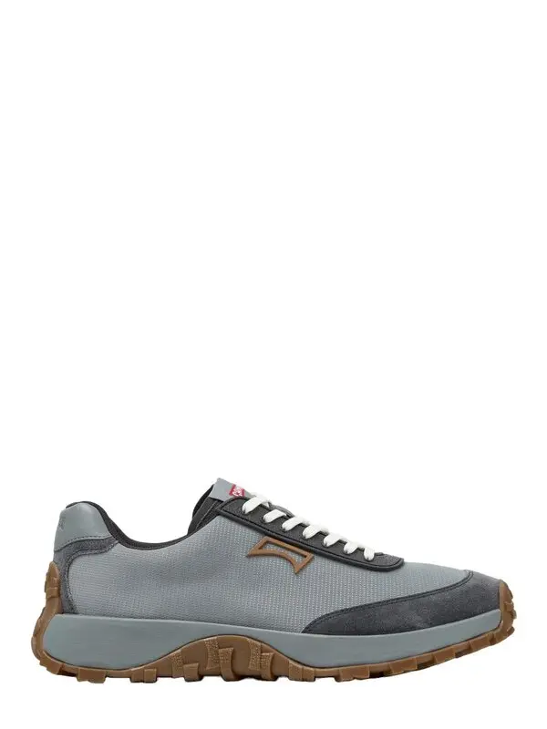 Camper Drift Trail Low-top Trainers In Suede And Recycled Pet With Logo - Blue