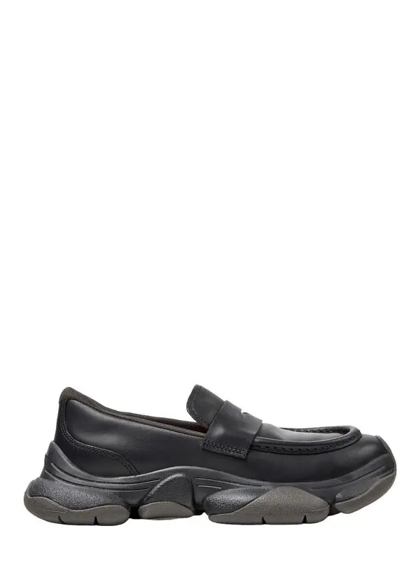 Camper Karst 2 Smooth Leather Penny Loafers With Vibram Sole - Black