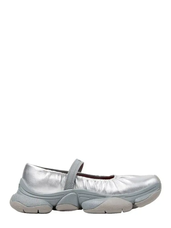 Camper Karst 2 Laminated Leather Mary Jane Sneakers With Vibram Sole - Grey
