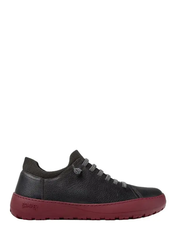Camper Peu Serra Leather And Recycled Pet Slip-on Sneakers With Vibram Sole - Grey