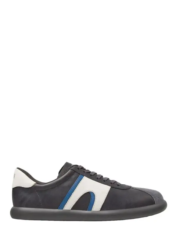Camper Pelotas Soller Smooth Calfskin Sneakers With Contrasting Logo - Grey