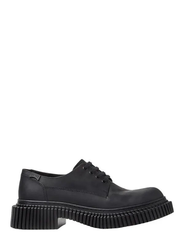 Camper Pix Berlin Calfskin Derby Shoes With Xl Extralight® Sole - Black