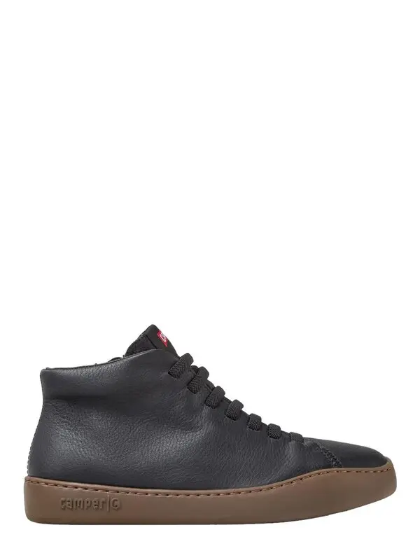Camper Peu Touring High-top Sneakers In Calfskin Leather With A Slip-on Design - Black