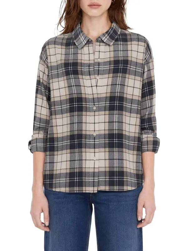 Barbour Relaxed Fit Long-sleeved Check Cotton Shirt - Beige