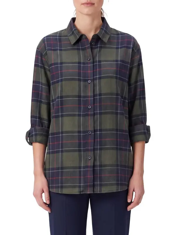Barbour Relaxed Fit Long-sleeved Check Cotton Shirt - Grey