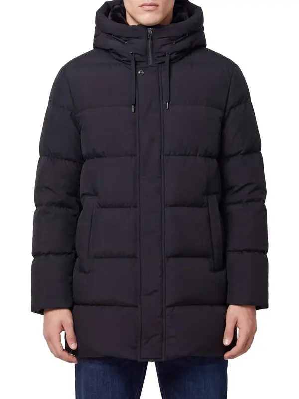 Herno Quilted Ultralight Nylon Short Down Jacket With Hood - Black