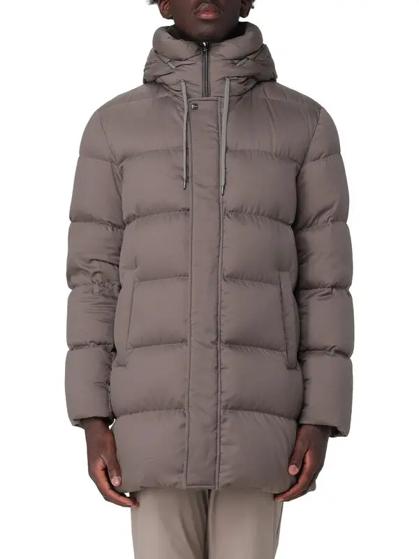 Herno Quilted Ultralight Nylon Short Down Jacket With Hood - Brown