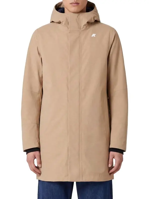 K-WAY Marlyn Technical Stretch Fabric Hooded Windbreaker Jacket - Blue
