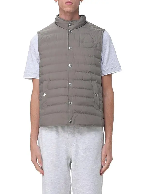 Brunello Cucinelli Padded Quilted Gilet - Grey