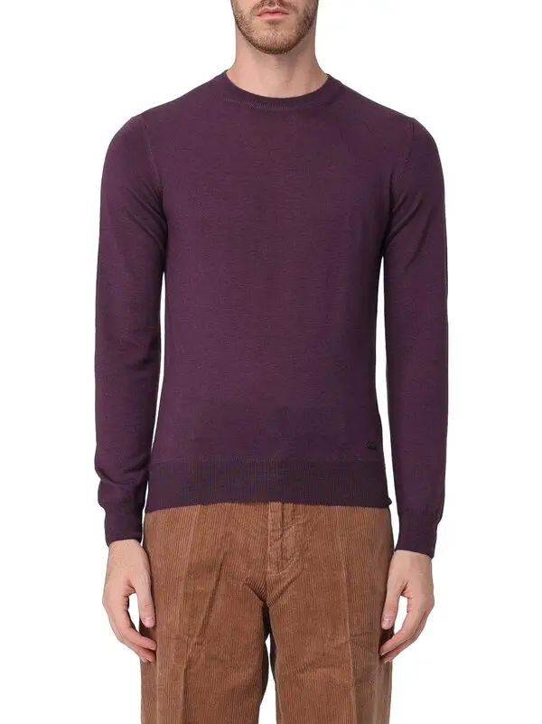 BROOKSFIELD Shawl Collar Wool Cardigan With Button Closure - Sangria