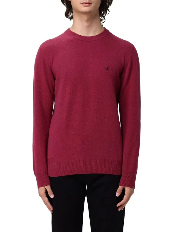 BROOKSFIELD Crew Neck Wool Jumper - Fuchsia
