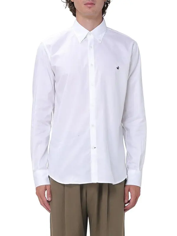 BROOKSFIELD Button-down Collar Casual Shirt In Oxford Cotton - White