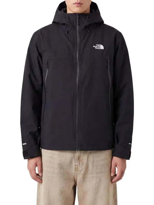 The North Face Mountain Range Hooded Windbreaker Jacket With Dryvent™ Technology - Black
