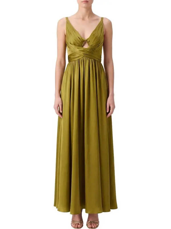 Zimmermann Off-the-shoulder Silk Midi Evening Dress - Green