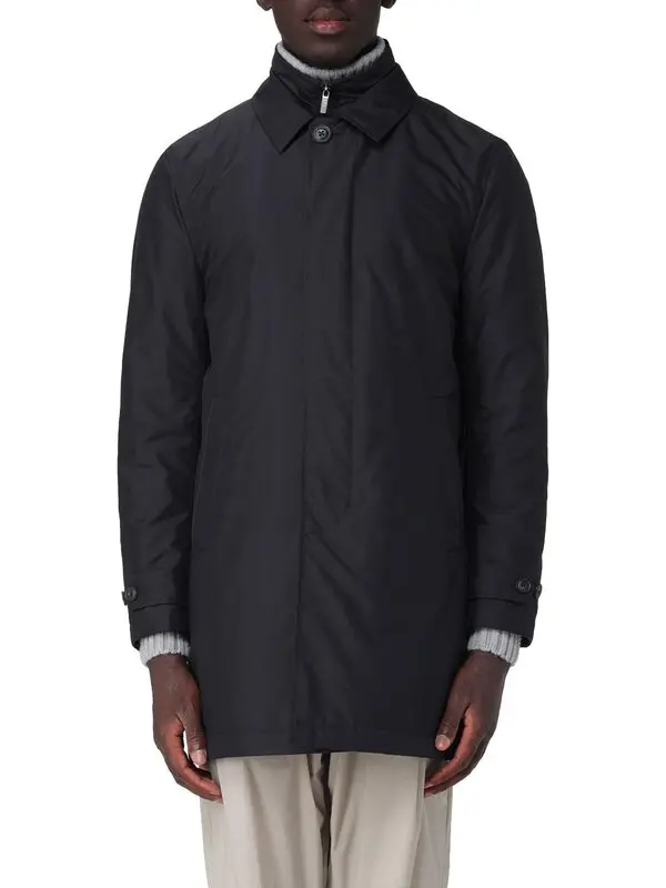 FAY Padded Waterproof Jacket In Polyester With Concealed Closure - Black