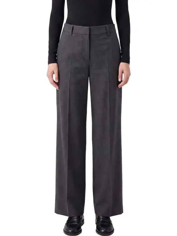 Brunello Cucinelli Tailored Wide Leg Trousers - Grey