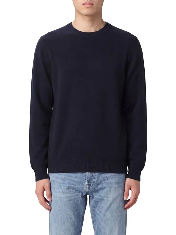 Brunello Cucinelli Crewneck Jumper In Pure Cashmere With Long Sleeves - Blue