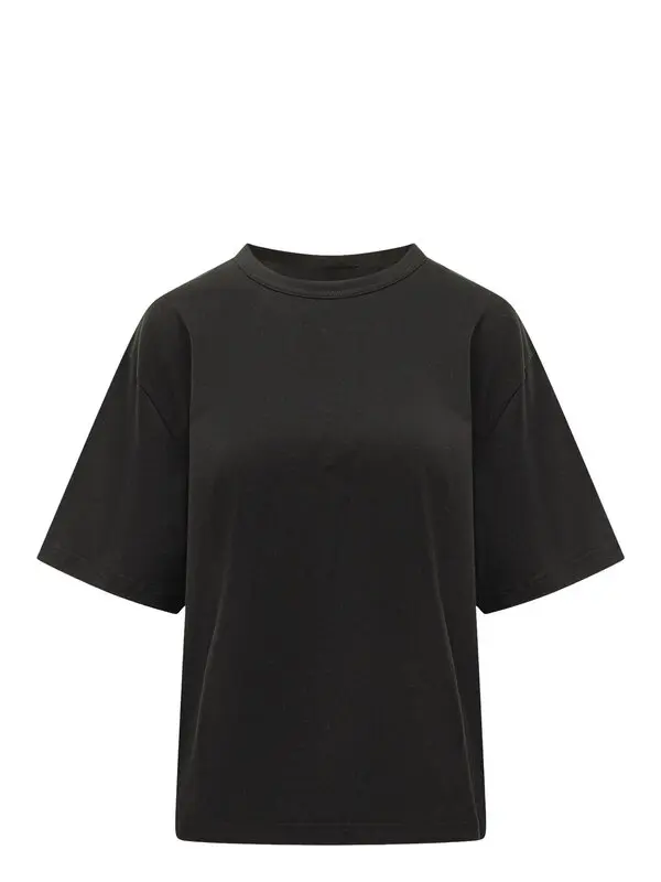 Studio Nicholson Giro Neck Cut Sleeve T-shirt - Black