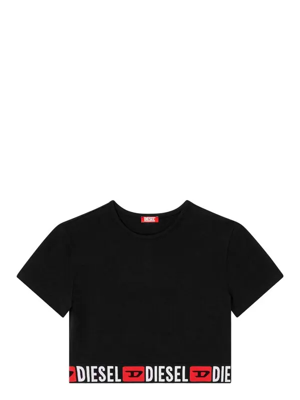 DIESEL® Sophisticated Jacquard Unbanded Cut With Signature Logo - Nero