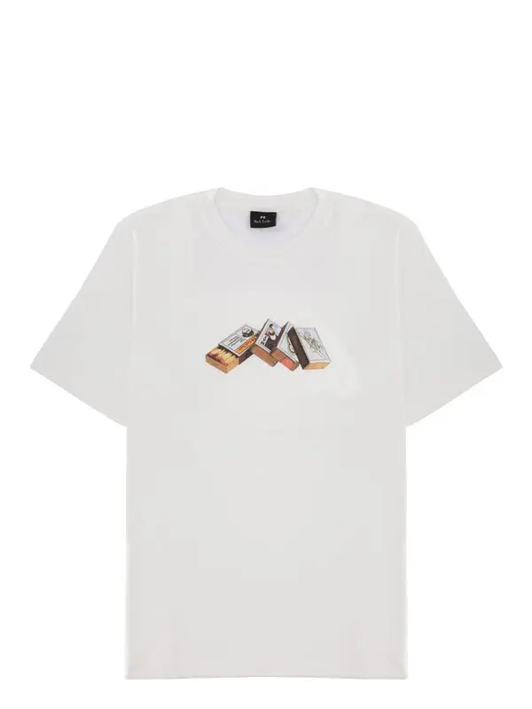 Paul Smith Mini Matchbox Graphic T-shirt For - White