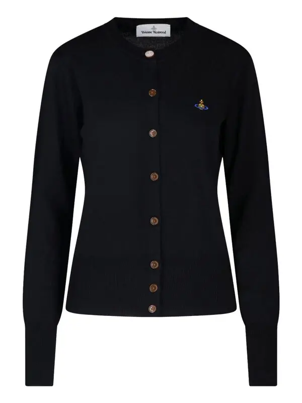 VIVIENNE WESTWOOD Wool Button-front Cardigan - Black
