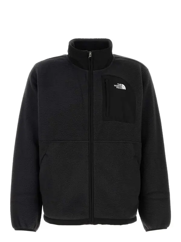 The North Face Fleece Zip Up Sports Jacket - Black