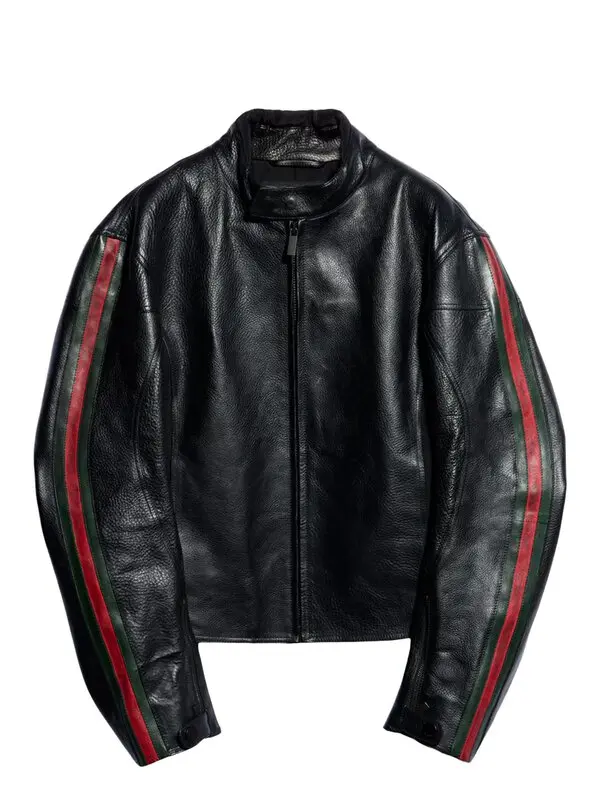 Gucci Leather Biker Jacket - Black