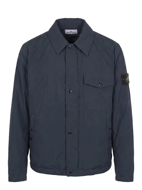 Stone Island Logo Blouson Jacket - Blue