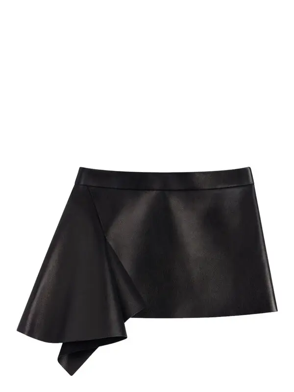Givenchy Leather Mini Skirt - Black