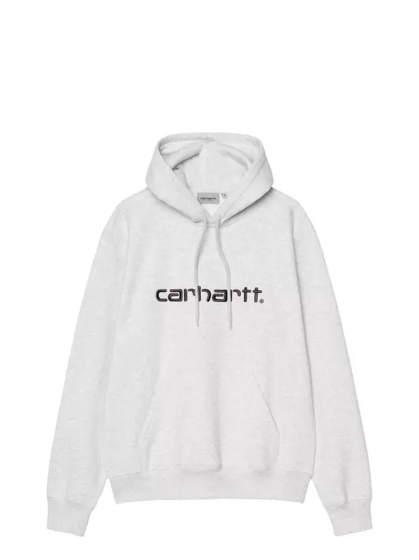 Carhartt Work In Progress Logo Cotton Hoodie - Grey