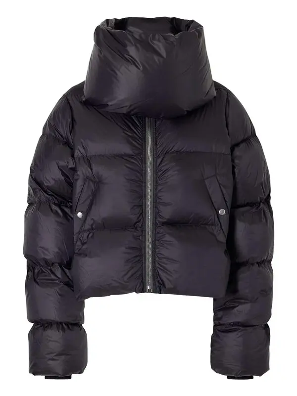 Rick Owens Tower Cropped Shell Jacket - Black