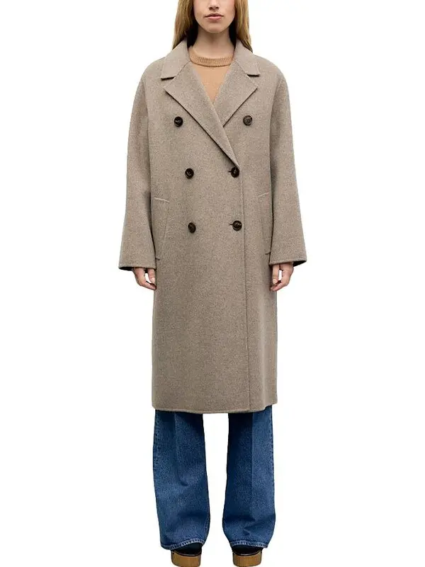 Gerard Darel Aela Double Breasted Coat - Camel