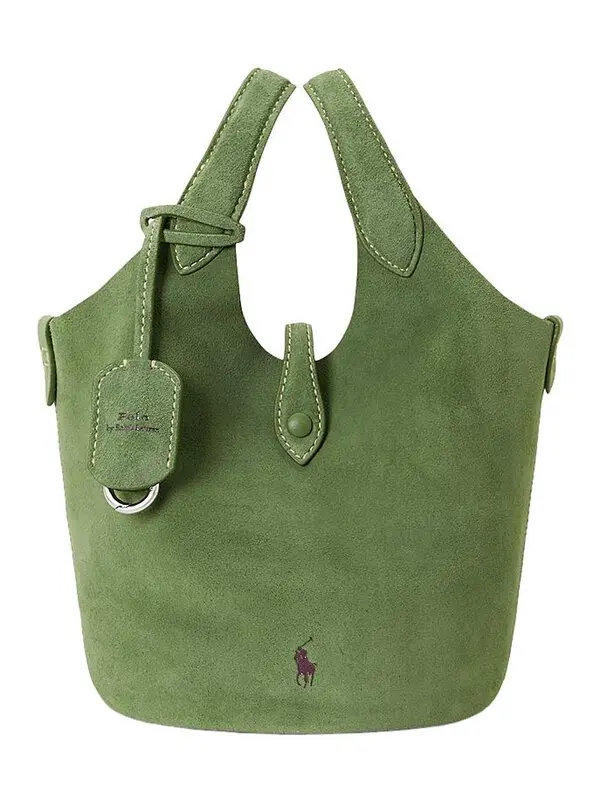 Polo Ralph Lauren Small Suede Tote Bag - Dark Green