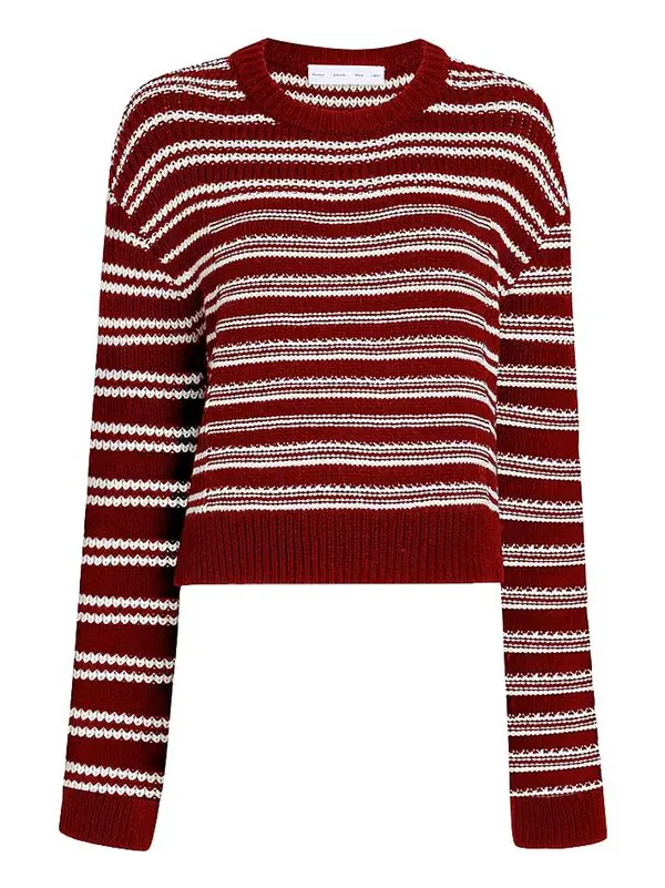 Proenza Schouler White Label Pandora Striped Long Sleeve Sweater - Red