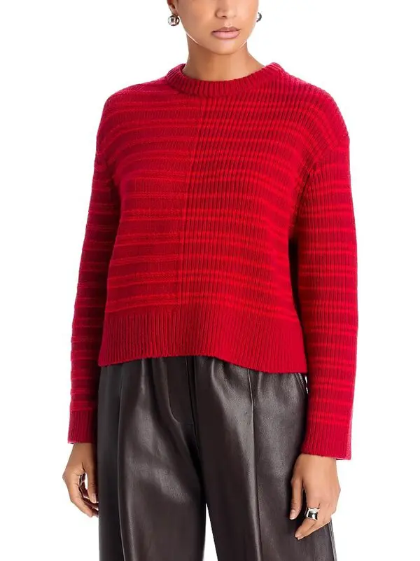 Proenza Schouler White Label Pandora Striped Long Sleeve Sweater - Red
