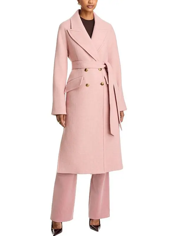 Veronica Beard Frattini Wool Blend Dickey Coat - Deep Petal