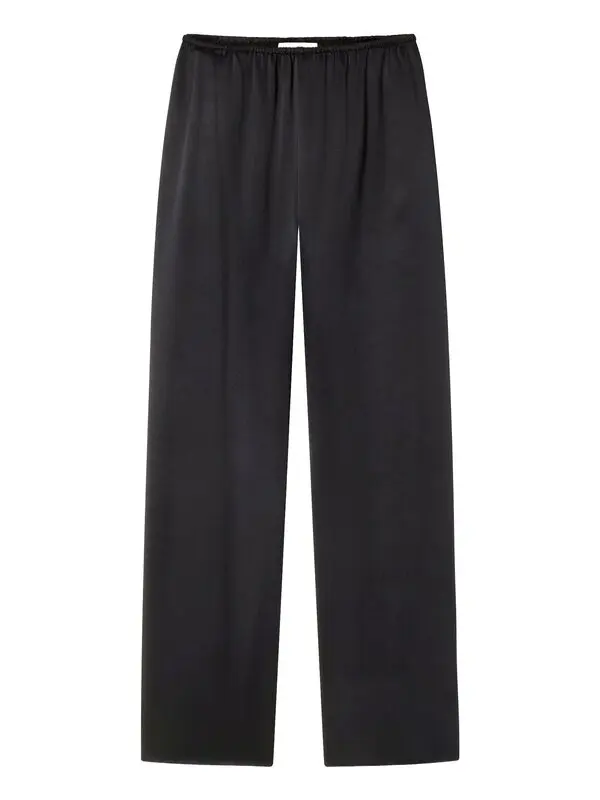 Co Silk Straight-leg Pull-on Pants - Black