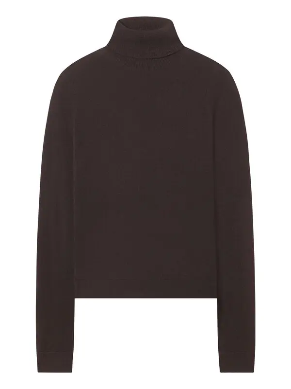Co Fine Cashmere Slim Turtleneck - Brown