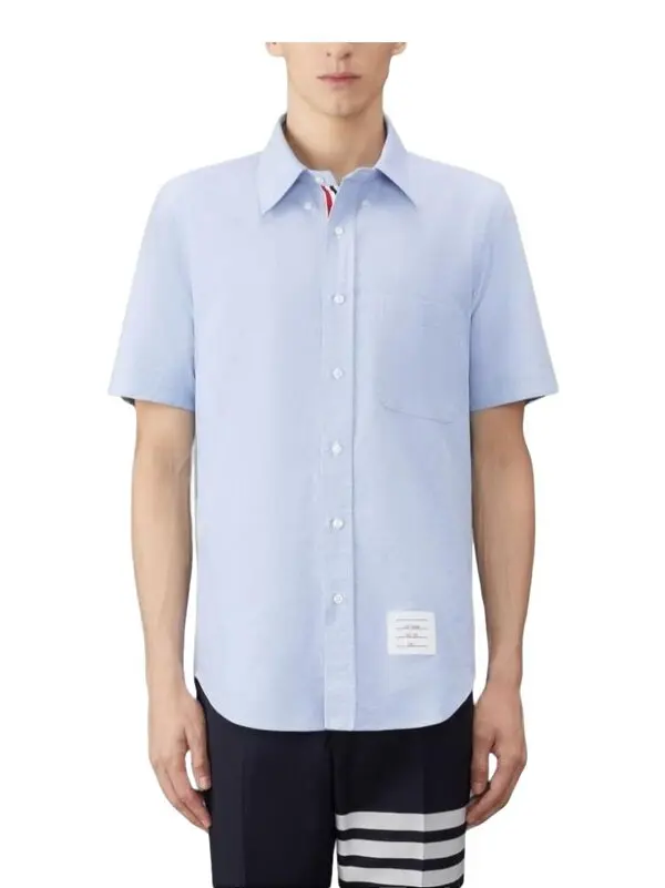 Thom Browne Short Sleeve Shirt - Blue