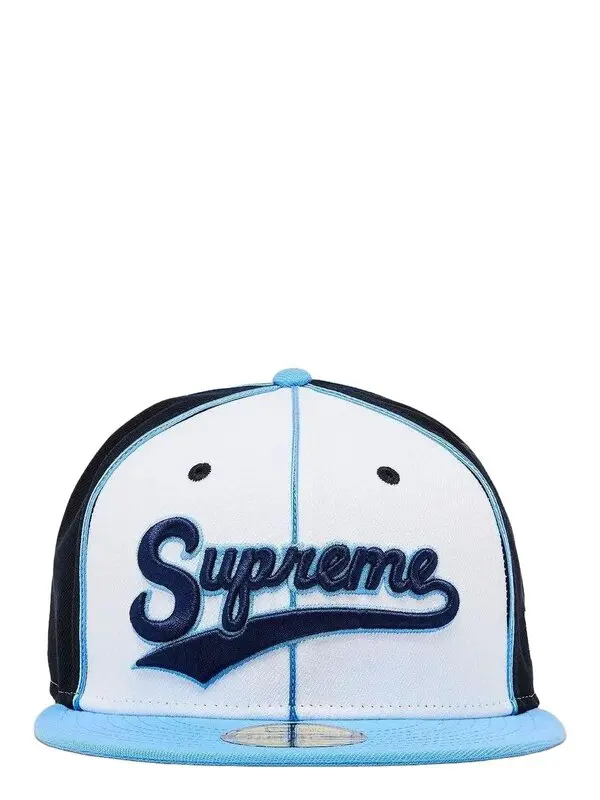 Supreme X New Era Piping Script Logo - Navy