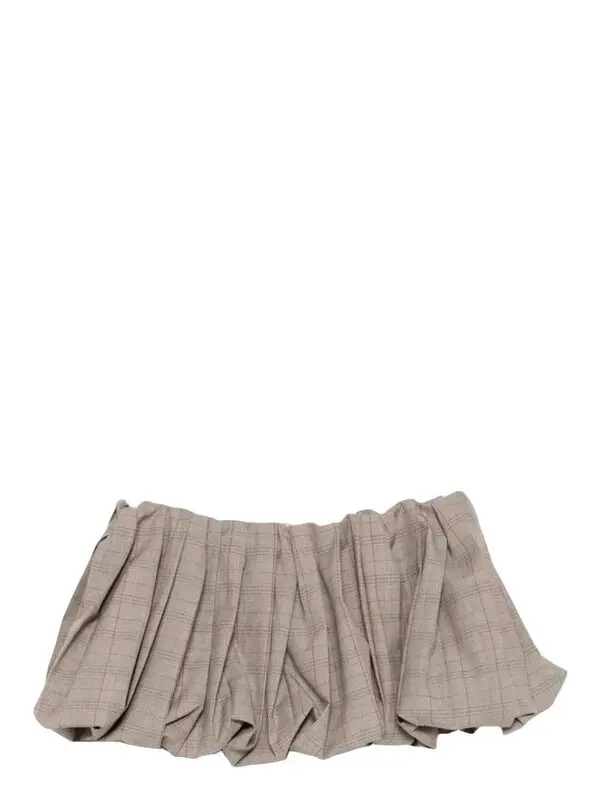 Miu Miu Principe Di Galles Gonna Skirt - Tabacco